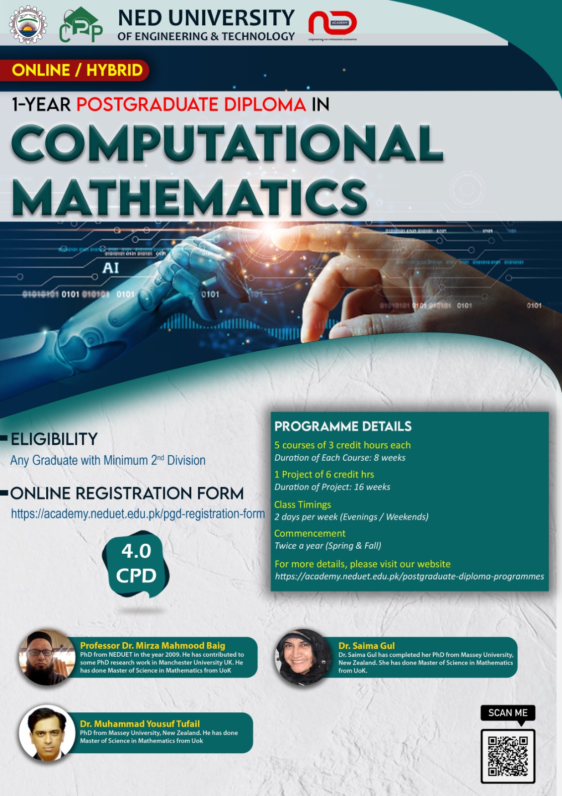 PGD in Computational Mathematics | NED Academy - CCEE | CMPP | PTMC